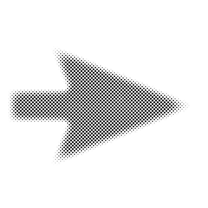 Halftone Arrow Icon and Symbol Stock Vector - Illustration of index ...