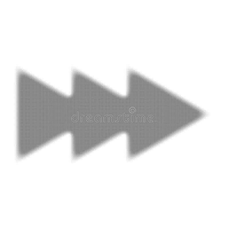 Halftone Arrow Icon and Symbol Stock Vector - Illustration of halftone ...