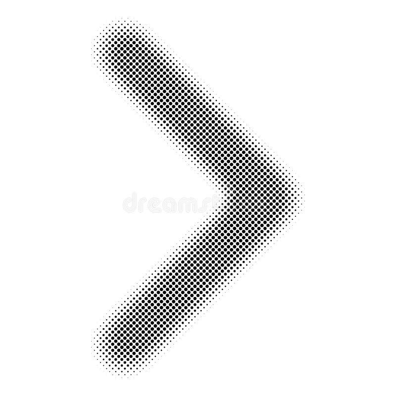 Halftone Arrow Icon and Symbol Stock Vector - Illustration of indicator ...