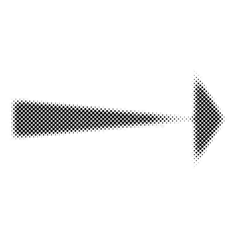 Halftone Arrow Icon and Symbol Stock Vector - Illustration of geometric ...