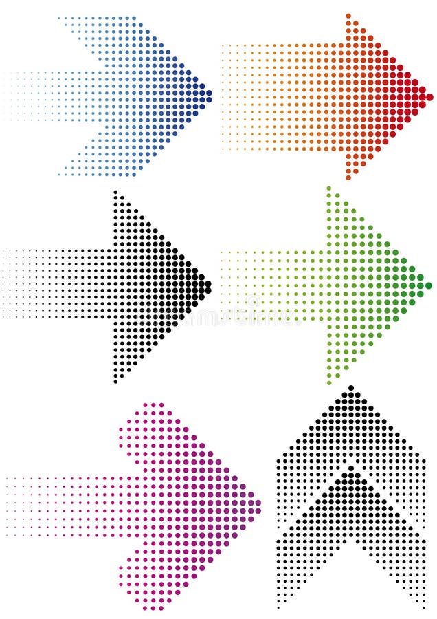 Halftone arrows, vector stock vector. Illustration of gradient - 12720134