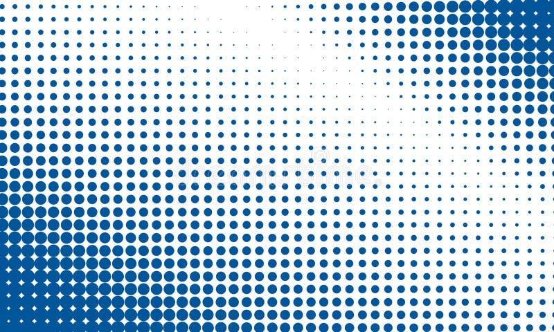 Halftone Background with Blue Color Stock Illustration - Illustration ...