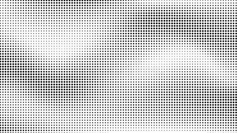 Halftone Background Circle Black Dots Fluttering Water Wave Pattern ...