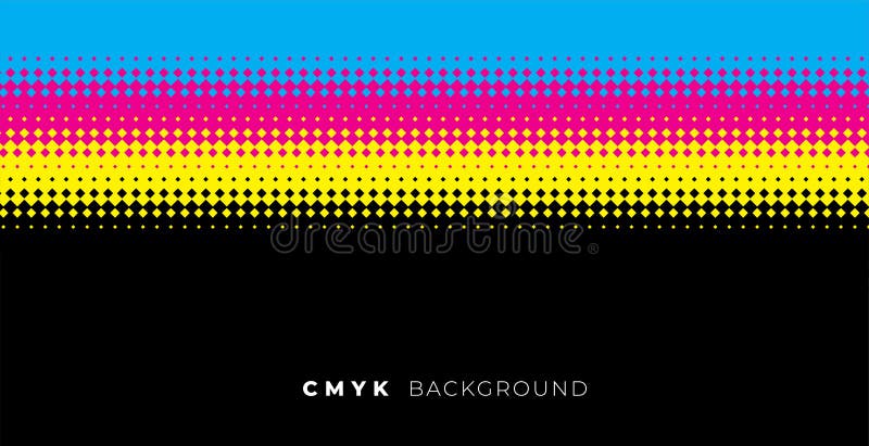 Halftone Background with Cmyk Colors Stock Vector - Illustration of ...