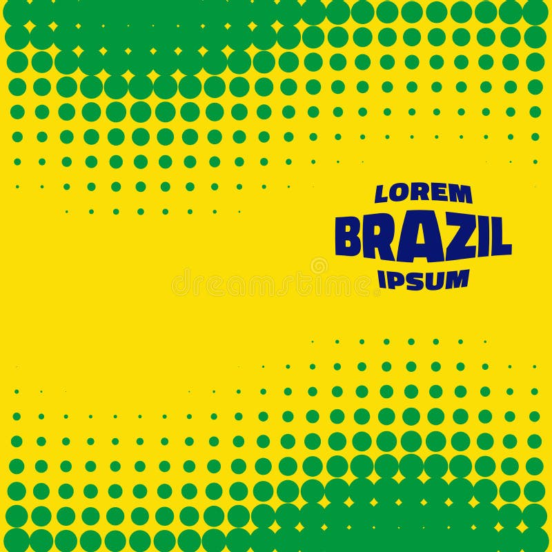 Halftone Background Using Brazil Flag Colors Stock Vector ...