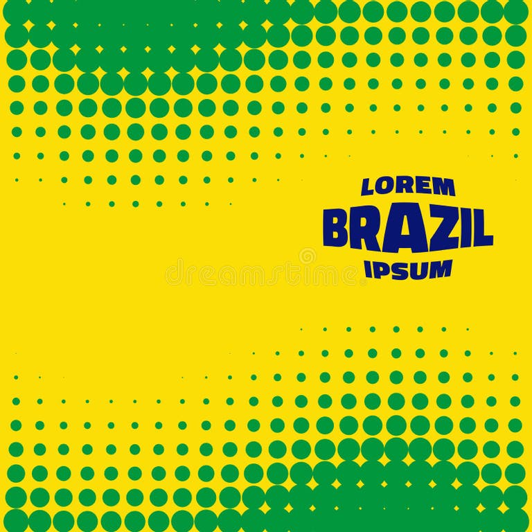 Halftone Background Using Brazil Flag Colors Stock Vector ...