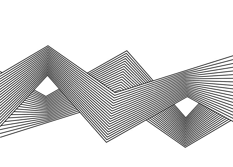 Halftone Bitmap Lines Retro Background Black and White. Optical Art ...