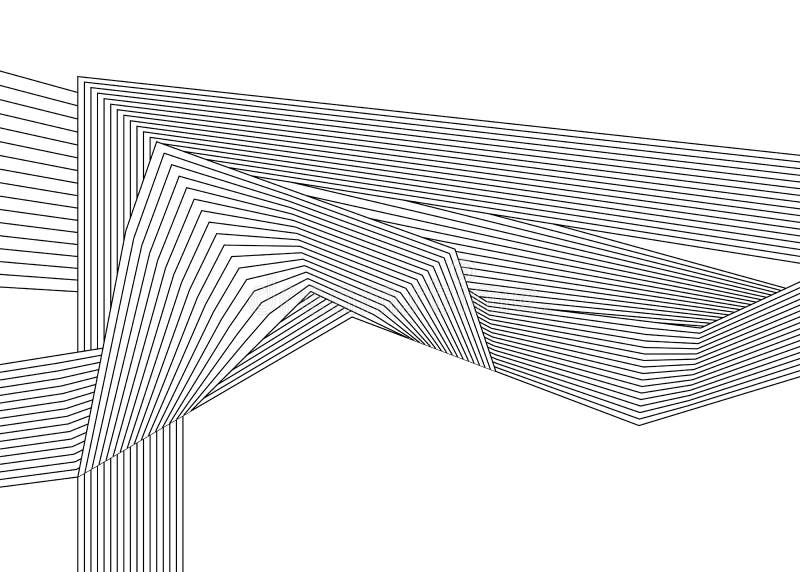 Halftone Bitmap Lines Retro Background Black and White. Optical Art ...