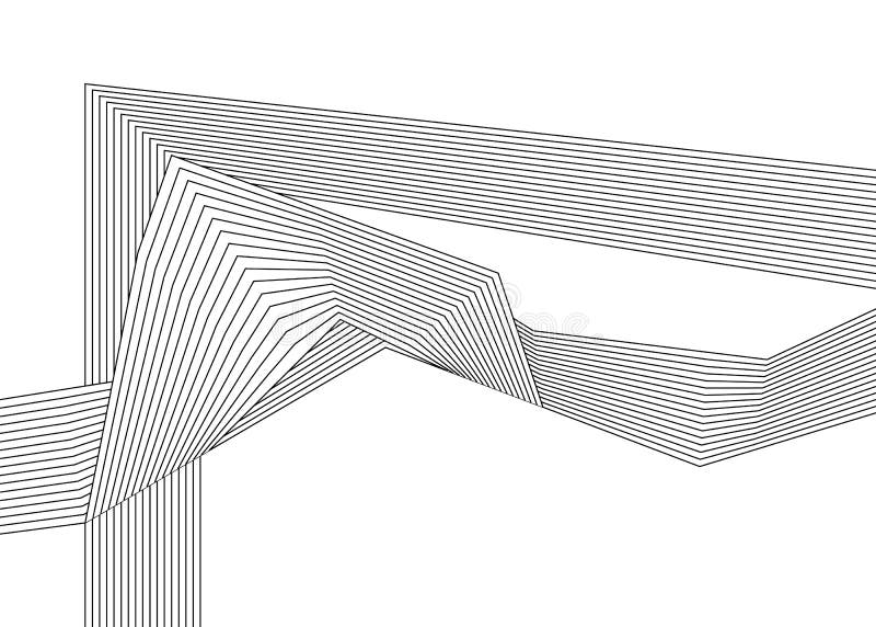 Halftone Bitmap Lines Retro Background Black and White. Optical Art ...