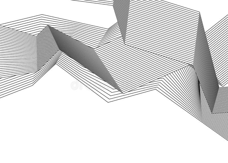 Halftone Bitmap Lines Retro Background Black and White. Optical Art ...