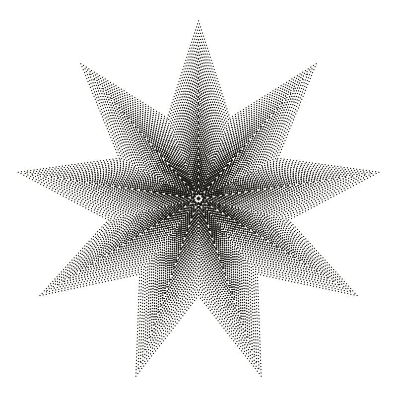 Black Nine Pointed Star on White Background Stock Vector - Illustration ...