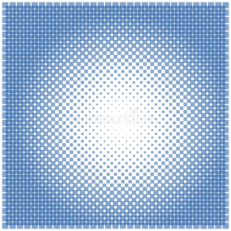 Halftone Blue Square Radial Gradient Stock Vector - Illustration of ...