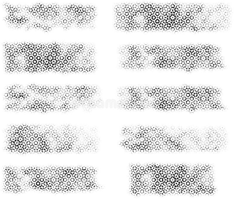 Halftone Border. Dotted Grunge Vector Border Elements Stock Image ...