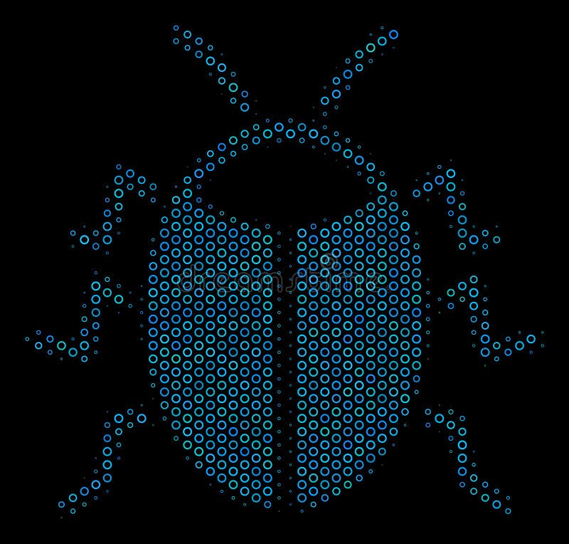 Bug Collage Icon of Halftone Circles Stock Vector - Illustration of ...