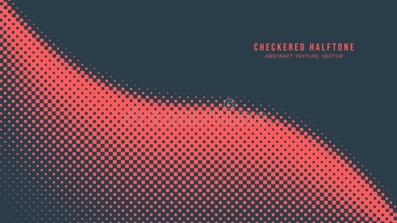 Halftone Checker Pattern Vector Smooth Curve Border Red Blue Abstract ...