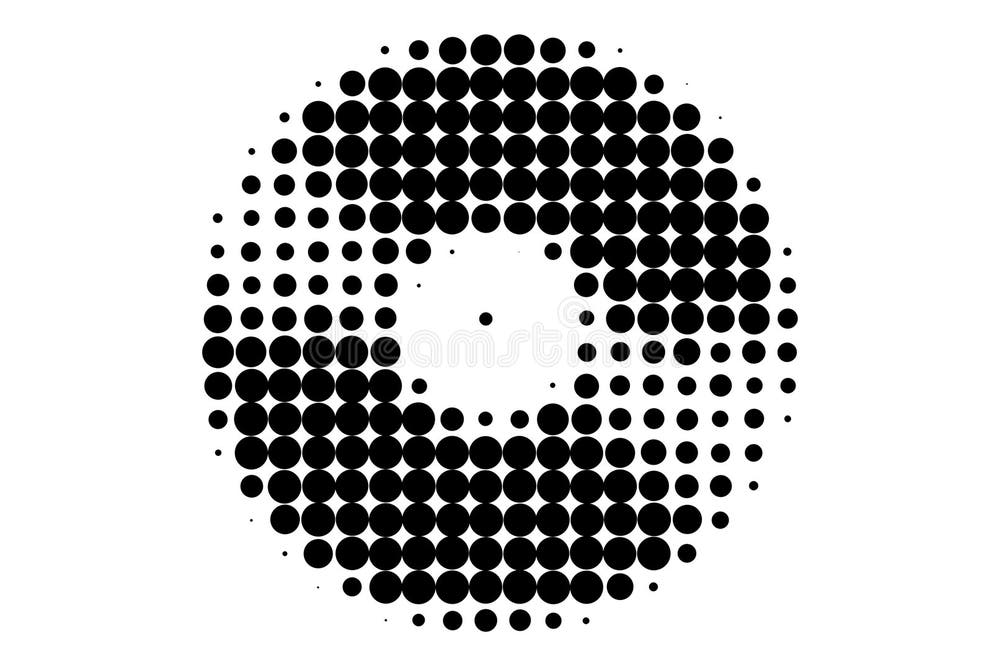 Halftone Circle Dots Radial Gradient Pattern Stock Illustration ...