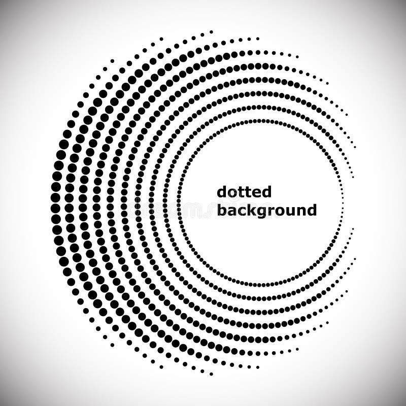 Halftone Circle Frame, Abstract Dots Logo Emblem Design Element for Any ...