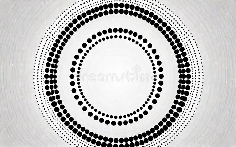 Halftone Circle Frame with Black Abstract Random Dots, Logo Emblem ...