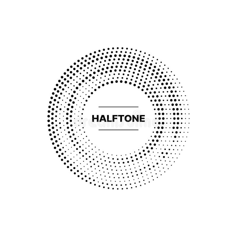 Halftone Circle Pattern Frame, Black Dots Border Stock Vector ...