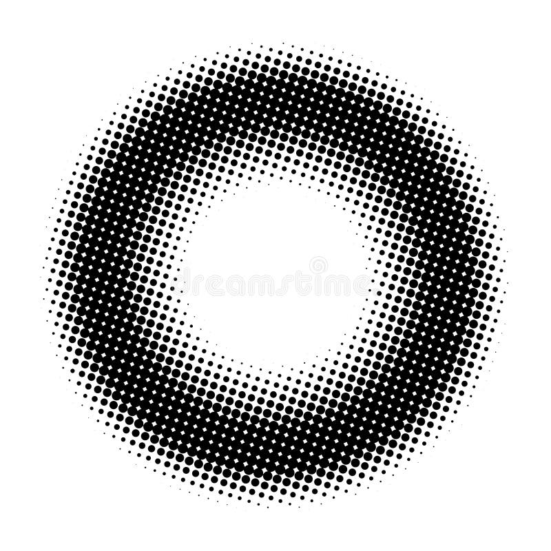 Set of Halftone Dots of Rectangular, Oval, Round, Square Shape Isolated ...