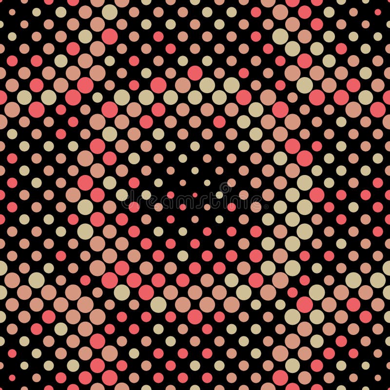 Halftone Circle Tiles, Vector Seamless Pattern Stock Vector ...