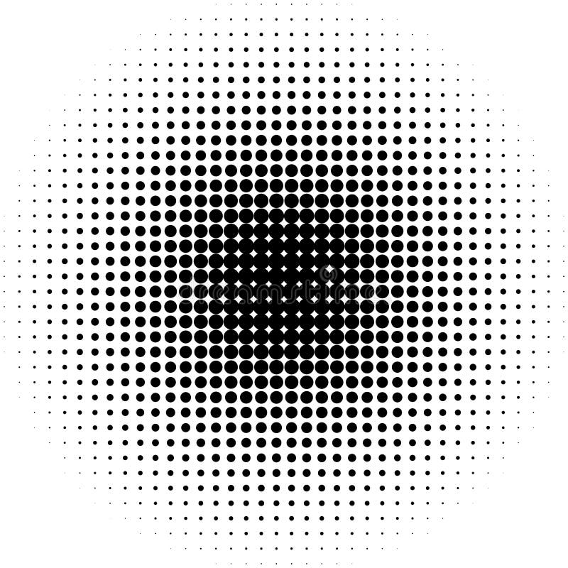Halftone Circles, Halftone Dots Pattern. Monochrome Half-tone Stock ...