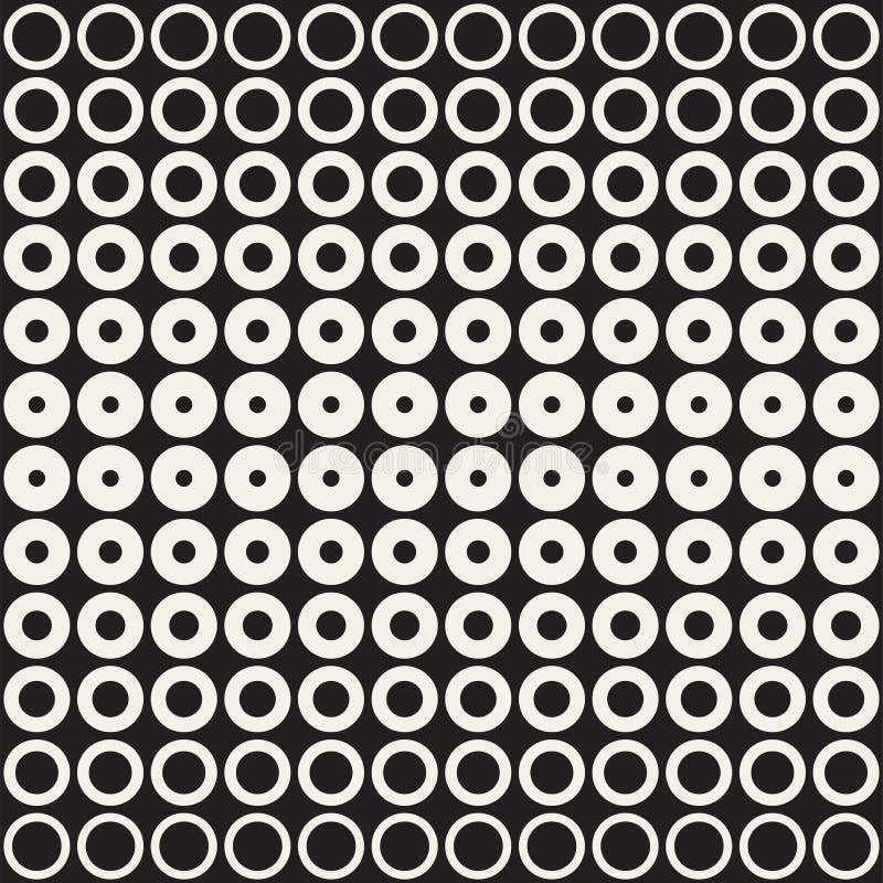 Halftone Circles Vector Seamless Pattern. Abstract Geometric Texture ...