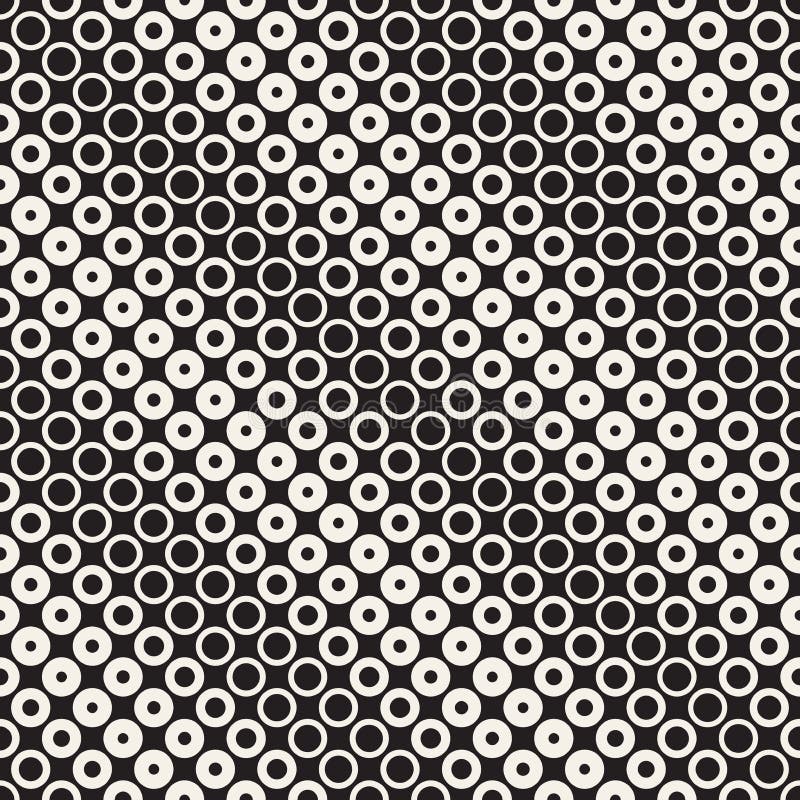 Halftone Circles Vector Seamless Pattern. Abstract Geometric Texture ...