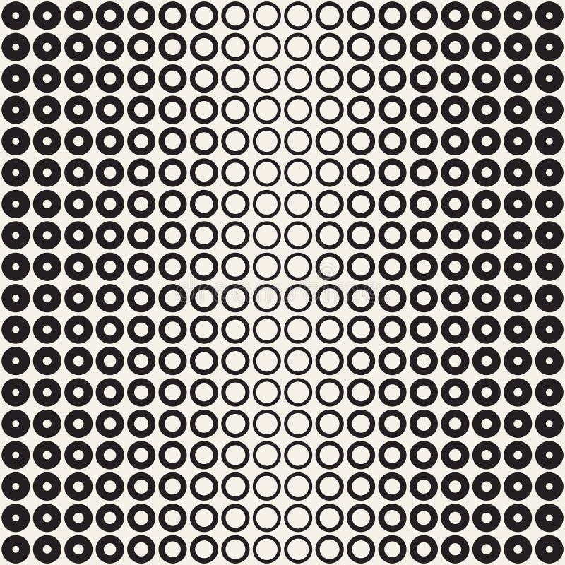 Halftone Circles Vector Seamless Pattern. Abstract Geometric Texture ...