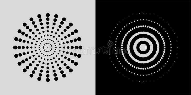Halftone Circular Dotted Frame. Logo Design Element Stock Vector ...