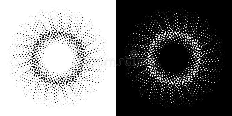 Halftone Circular Dotted Frames. Circle Dots Background. Logo Design. Round Border Halftone ...