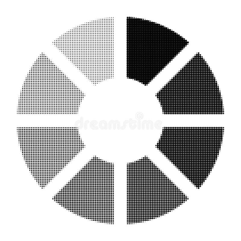 Halftone Circular Loading Icon with Segmented Progress Design. Minimal Black and White Style for ...