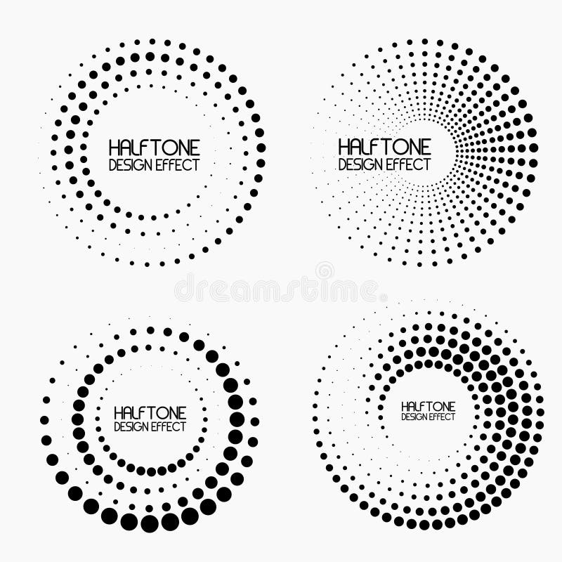 Halftone circular pattern. stock illustration. Illustration of ...