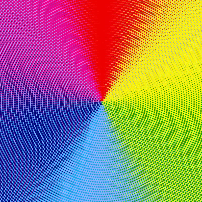 Halftone Color Spectrum stock illustration. Illustration of radial ...