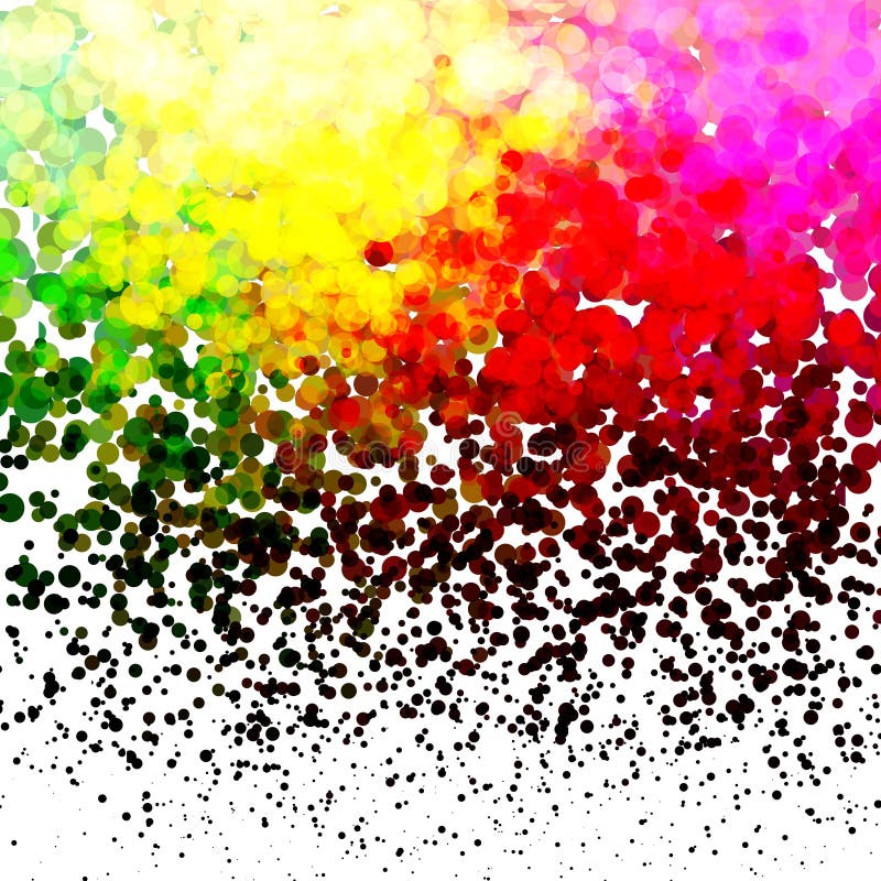 Halftone Colorful Lights Falling Dots Pattern on Stock Vector ...