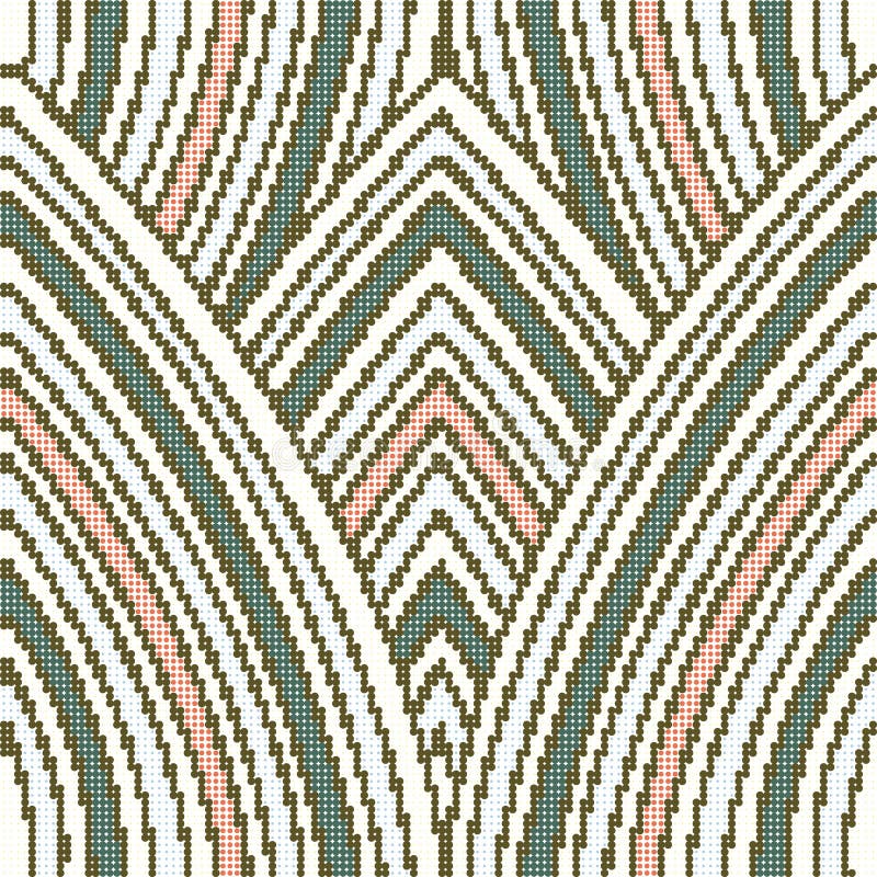 Halftone Colorful Seamless Retro Pattern Curve Repeat Line Stock Vector ...