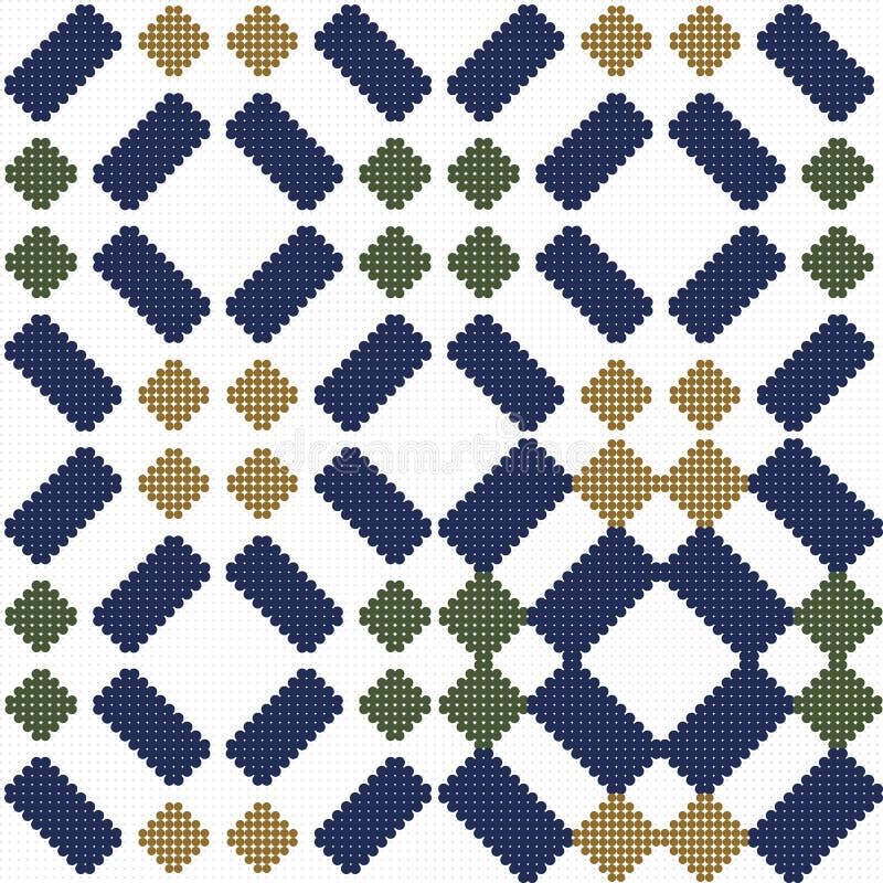 Halftone Colorful Seamless Retro Pattern Diamond Check Square Ge Stock ...