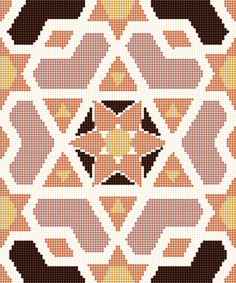 Halftone Colorful Seamless Retro Pattern Islamic Geometry Cross Stock ...