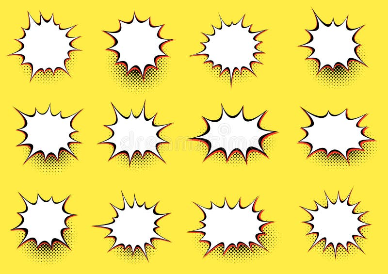 Halftone Comic Burst Array stock vector. Illustration of retro - 315954521