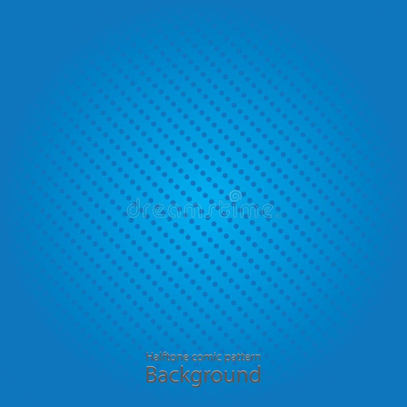 Halftone Comic Pattern. Blue Pop Art Background Stock Vector ...