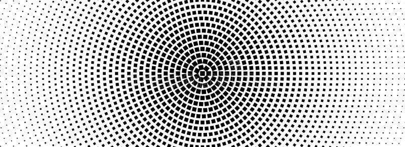 Halftone Concentric Dotted Background. Square Dots Comic Gradient ...