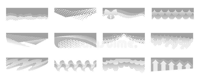 Halftone Covers. Document Header Layered Divider with Abstract Dotted ...