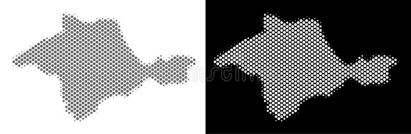 Halftone Crimea Map stock vector. Illustration of gray - 119034001