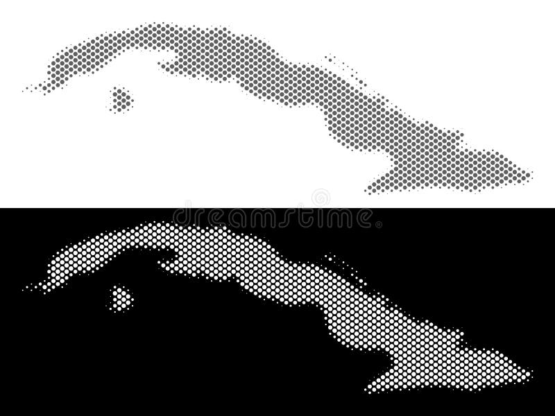 Halftone Cuba Map stock vector. Illustration of abstraction - 119034030