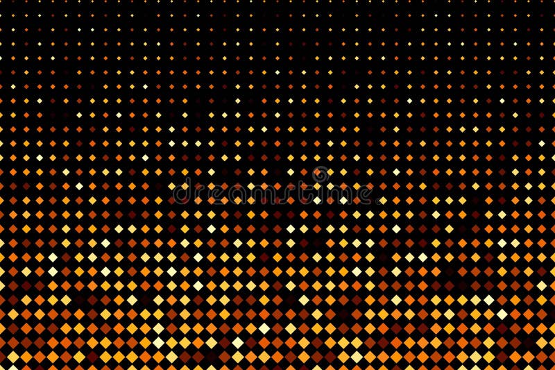 Halftone Cubes Gold Pixel Background, Vector Pattern of Shining Square ...