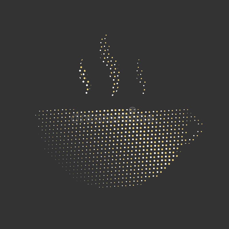 Halftone cup of coffee stock vector. Illustration of coffee - 105141101