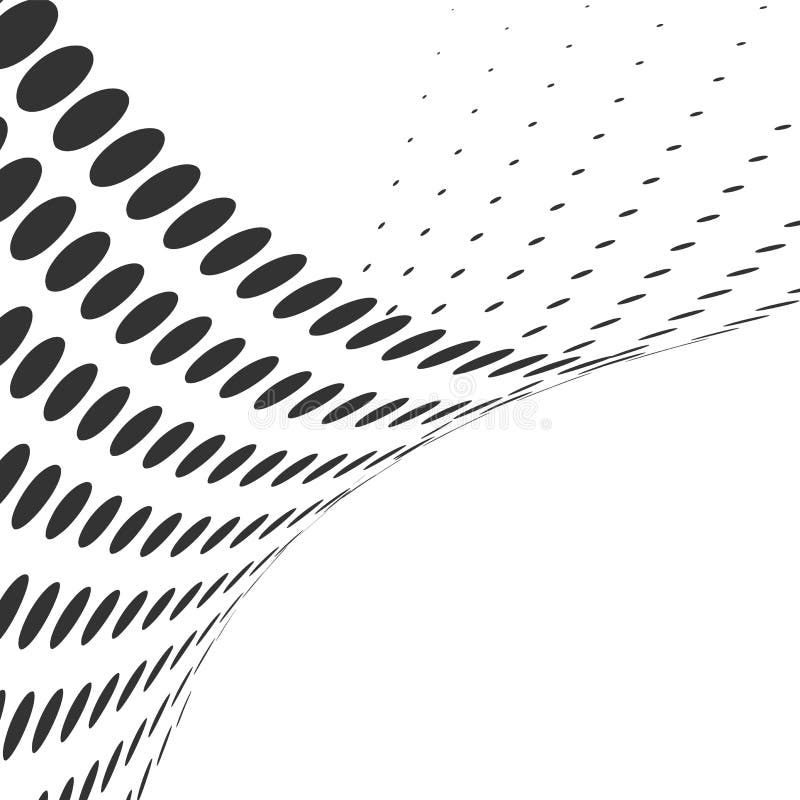 Halftone Curve. Dotted Pattern Shape Abstract Background Stock ...