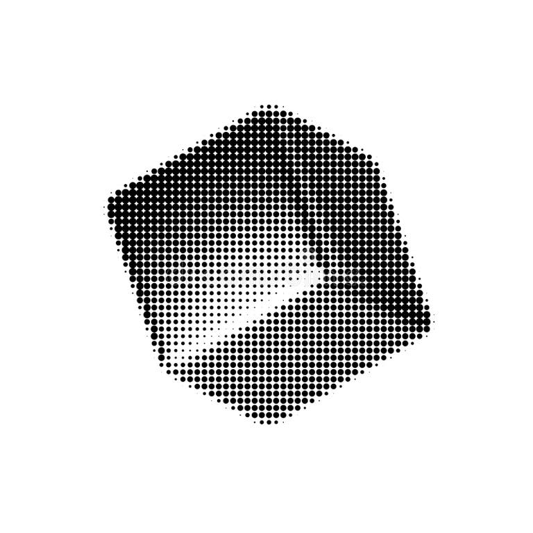Halftone 3D Cube Vector Illustration with Abstract Dot Pattern, Perfect ...