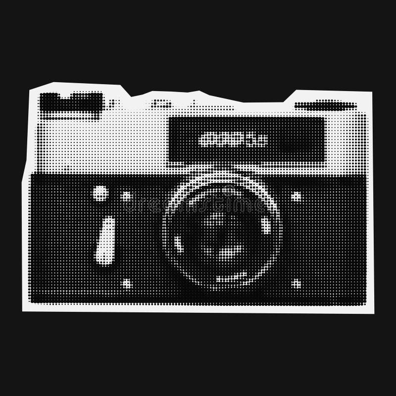 Halftone Decorative Collage Pop Art Element. Vintage Stippling Noise ...