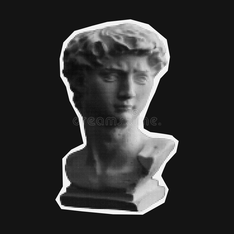 Halftone Decorative Collage Pop Art Element. Vintage Stippling Noise ...